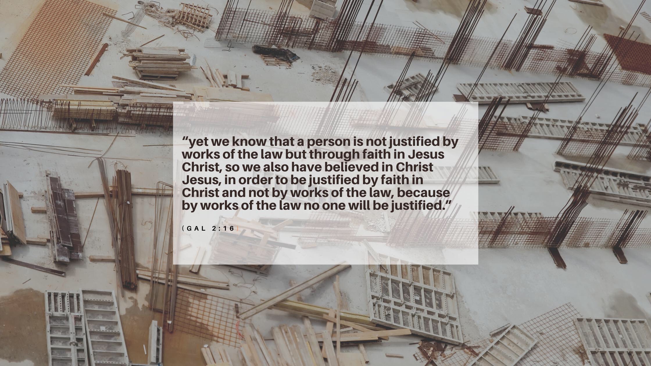 You can’t earn your salvation – Christianity Matters